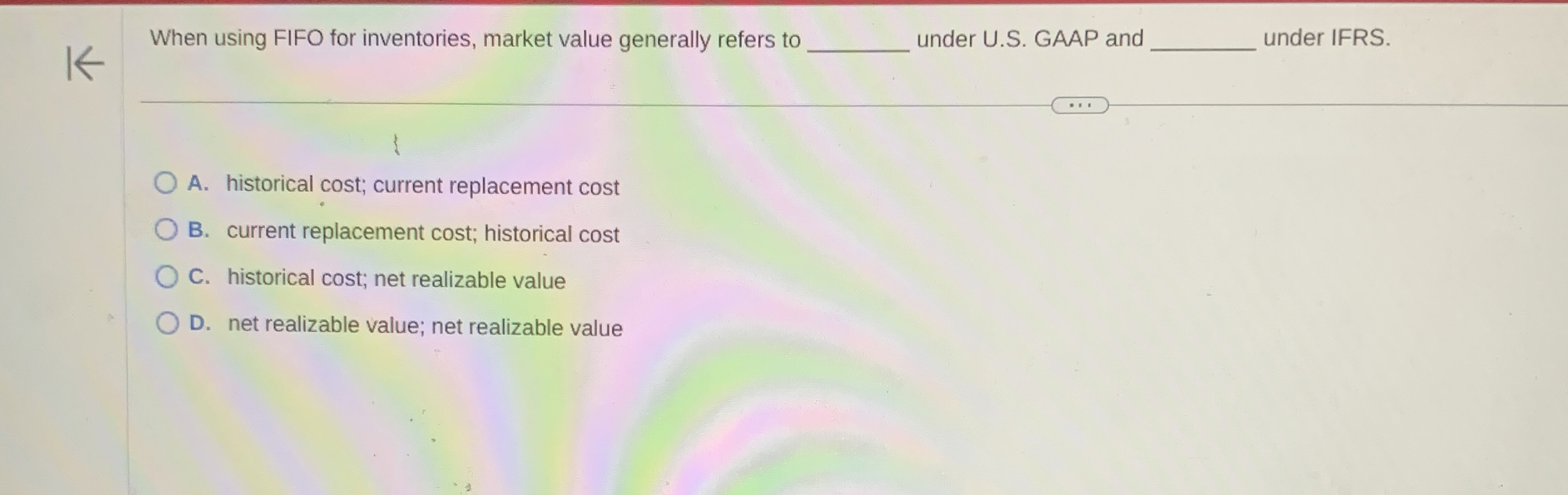 Solved When using FIFO for inventories, market value | Chegg.com