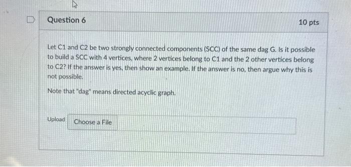 Solved Let C1 and C2 be two strongly connected components | Chegg.com