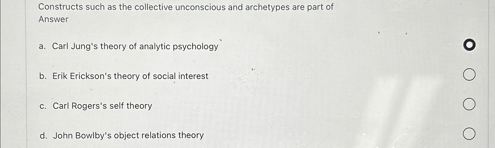 Solved Constructs such as the collective unconscious and | Chegg.com