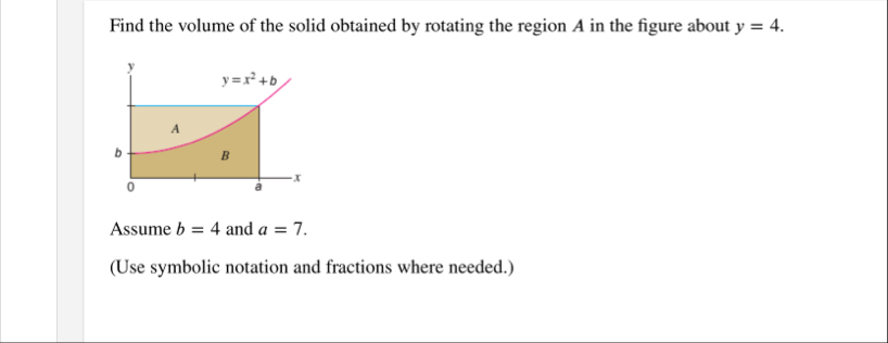 Find the volume of the solid obtained by rotating the | Chegg.com