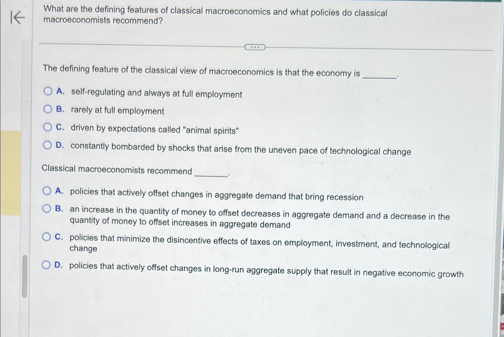 Solved What are the defining features of classical | Chegg.com