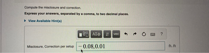 Solved Review A set of profile leveling notes include the | Chegg.com