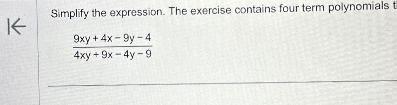 Solved Simplify the expression. The exercise contains four | Chegg.com