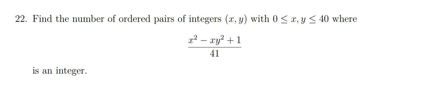 Solved 2. Find the number of ordered pairs of integers (x,y) | Chegg.com