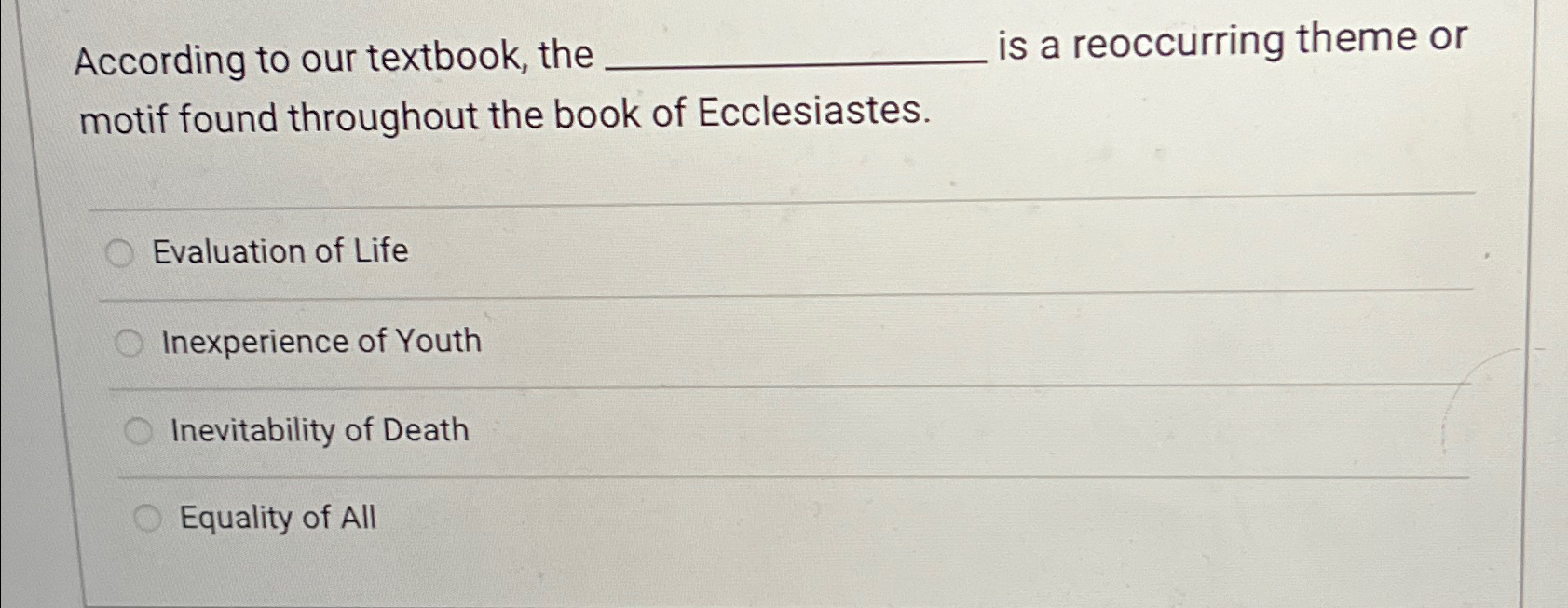 Solved According to our textbook, the is a reoccurring theme | Chegg.com