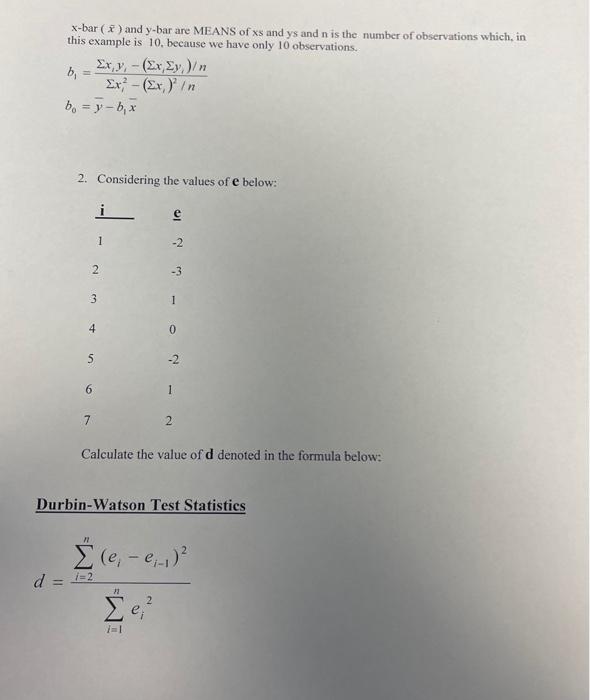 Solved 1. Consider Table (1) below. Using the data in this | Chegg.com