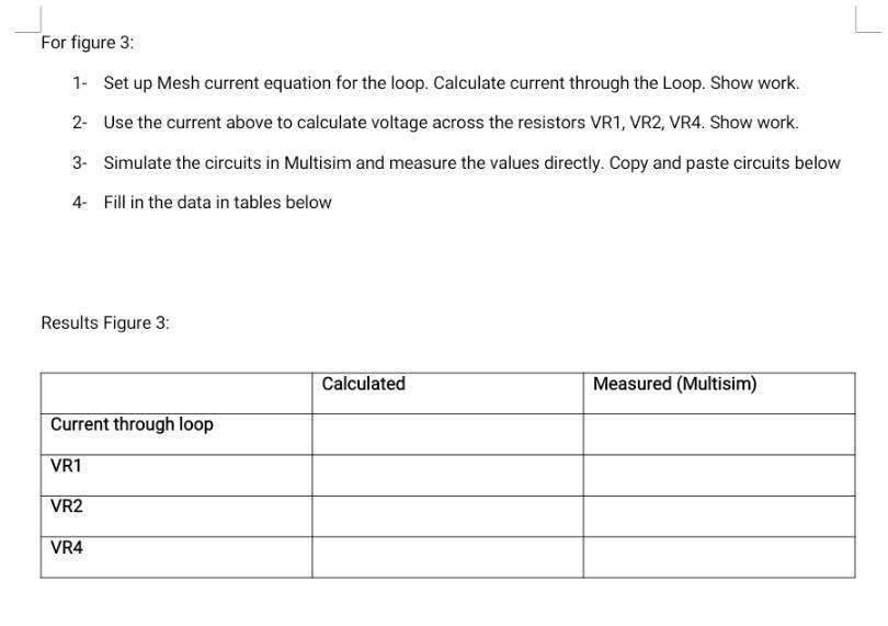Solved ##MULTISIM## Please solve in detail, fill the | Chegg.com