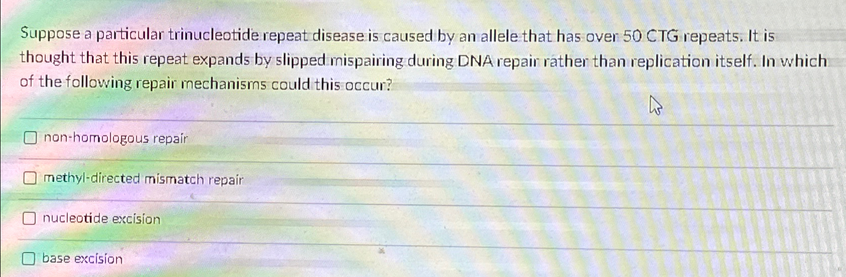 Solved Suppose a particular trinucleotide repeat disease is | Chegg.com