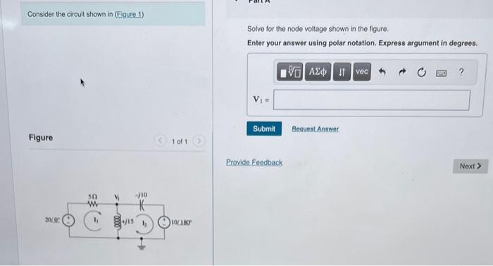 Solved Consider the circuit shown in (Eigure 1) Solve for | Chegg.com