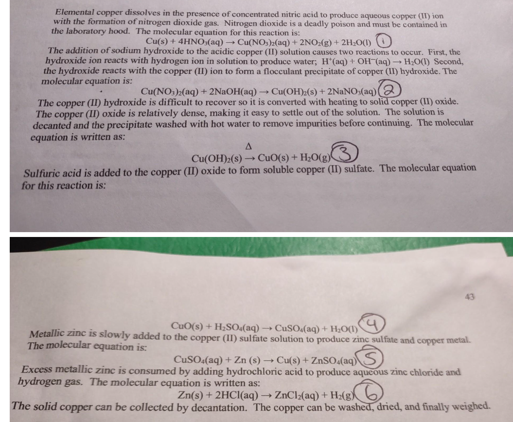 Solved Elemental copper dissolves in the presence of | Chegg.com