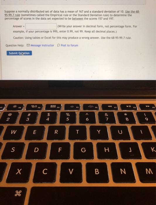Solved Suppose a normally distributed set of data has a mean | Chegg.com