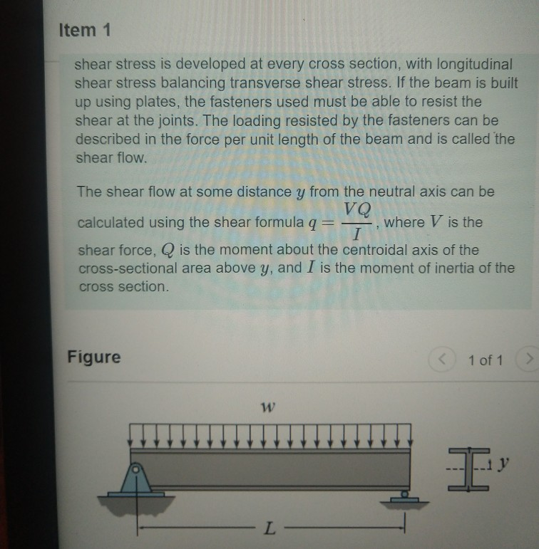 Solved Learning Goal: To calculate the shear stress at the | Chegg.com