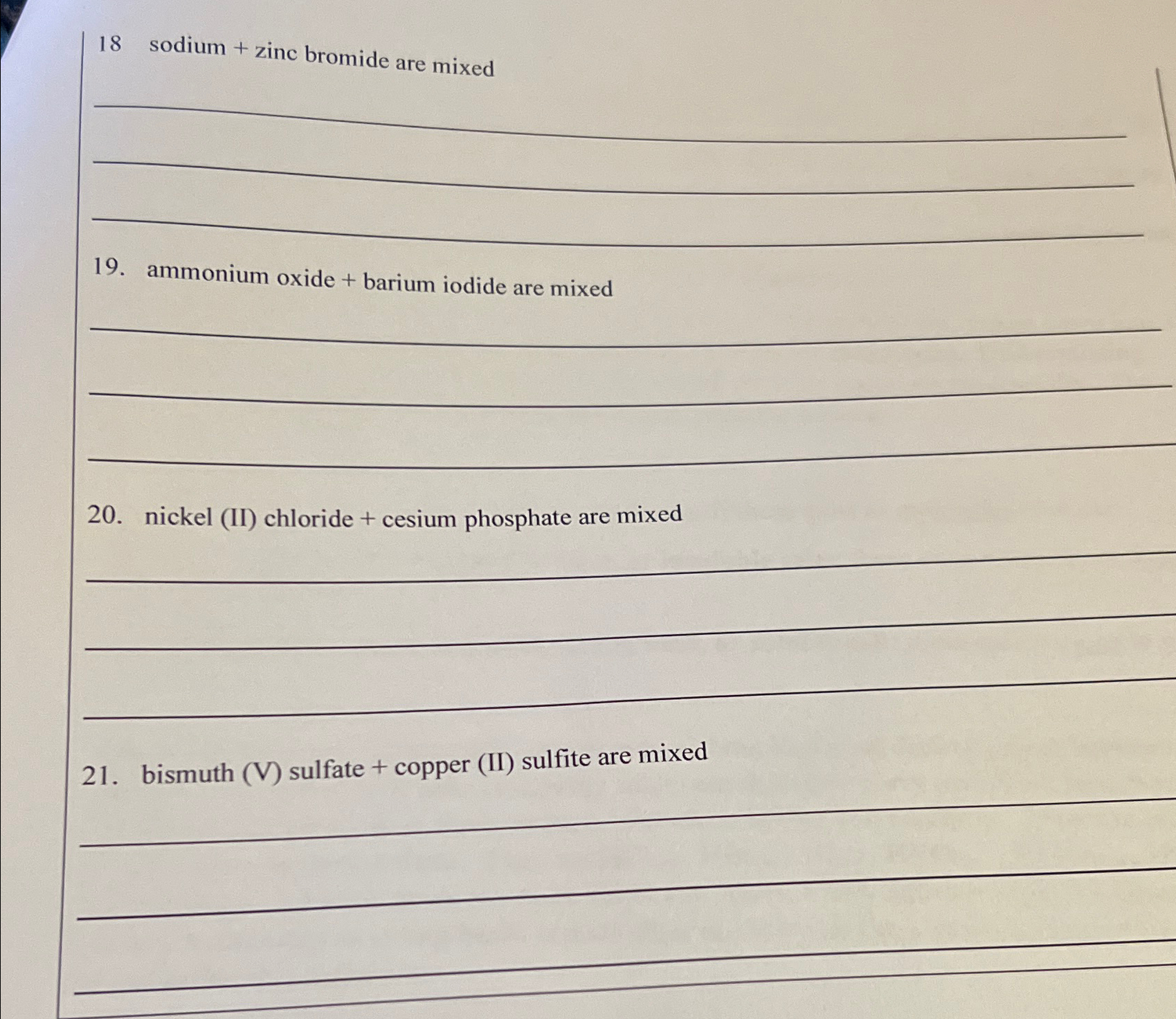 Solved Write the molecular, total ionic and net ionic | Chegg.com