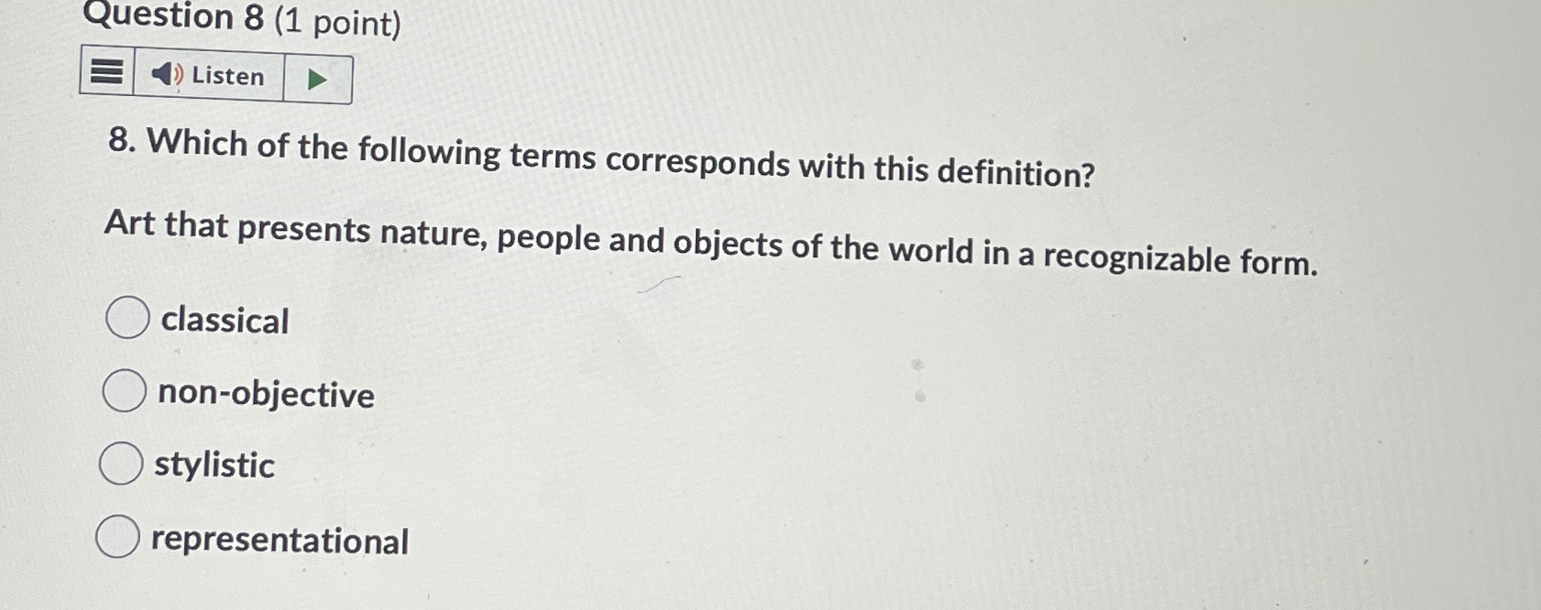 Solved Question 8 (1 ﻿point)Which of the following terms | Chegg.com