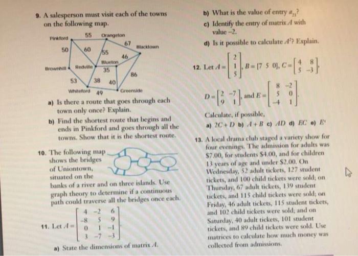 Solved b) What is the value of entry ? c) Identify the entry | Chegg.com