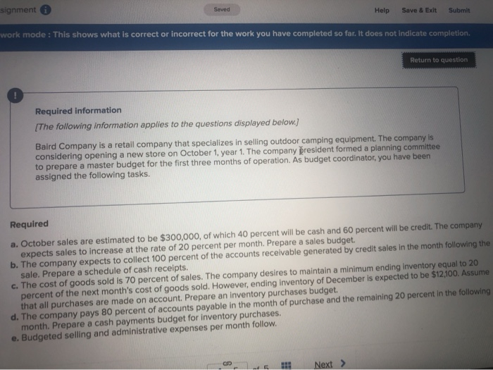 Solved signment Seved Help Save & Exit Submit work mode : | Chegg.com