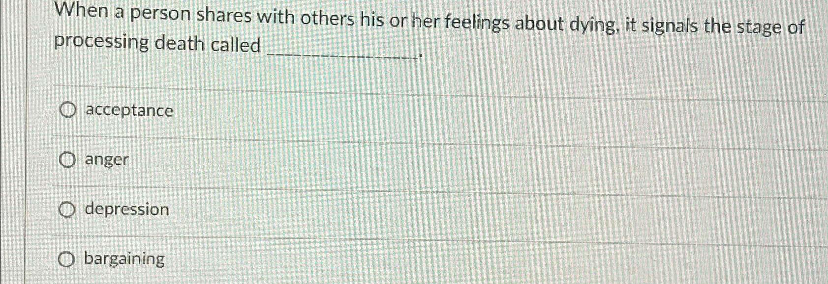 Solved When a person shares with others his or her feelings | Chegg.com