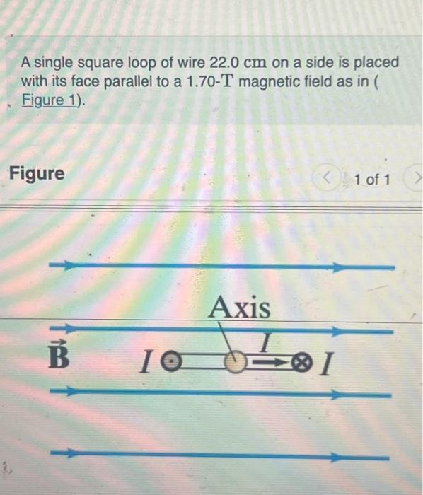 Solved A single square loop of wire 22.0 cm on a side is | Chegg.com