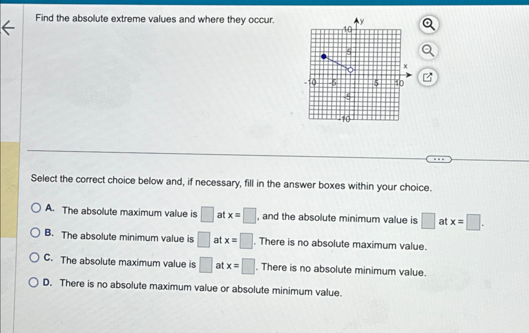 Find the absolute extreme values and where they | Chegg.com