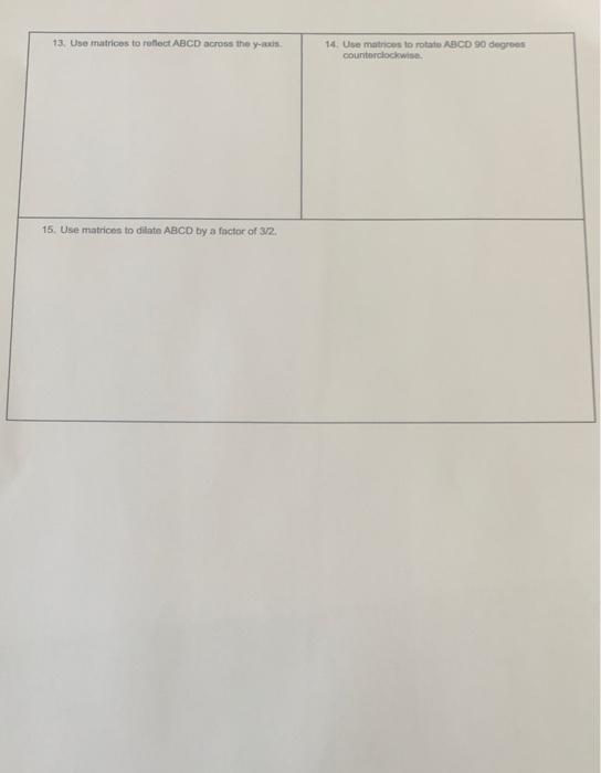 Solved Transformations with Matrices Main Assignment | Chegg.com