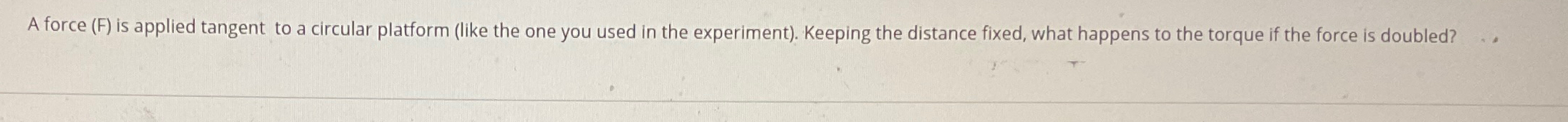 Solved A force (F) ﻿is applied tangent to a circular | Chegg.com