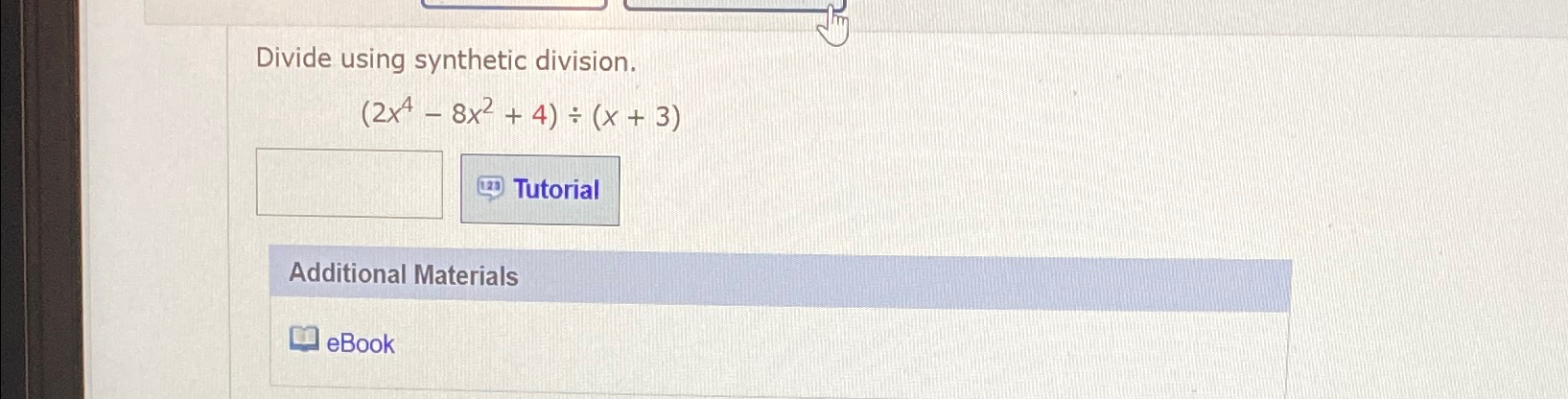 Solved Divide using synthetic | Chegg.com