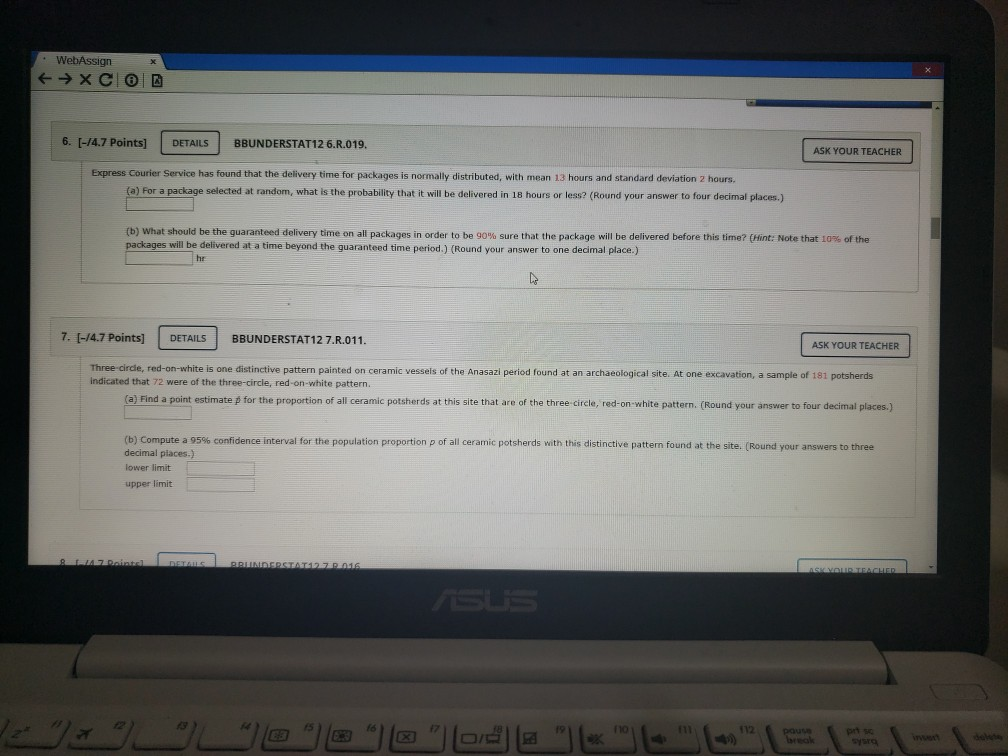 Solved X WebAssign 4 → XCO 6. [-14.7 Points) DETAILS | Chegg.com