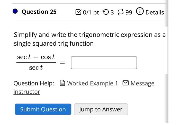 Solved Simplify and write the trigonometric expression as a | Chegg.com