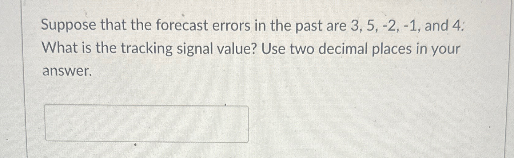 Solved Suppose that the forecast errors in the past are | Chegg.com