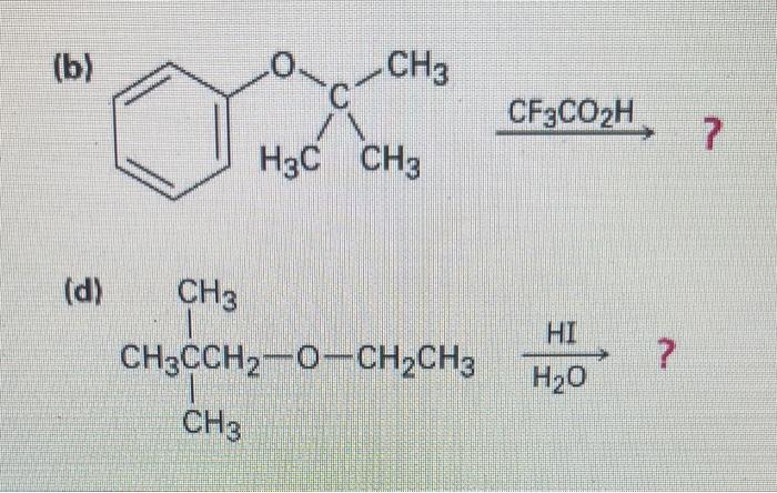 Solved b) CF3CO2H ? (d) H2OHI ? | Chegg.com