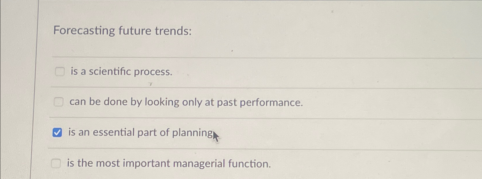 Solved Forecasting future trends:is a scientific process.can | Chegg.com