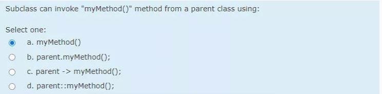 Solved Subclass Can Invoke Mymethod ﻿method From A