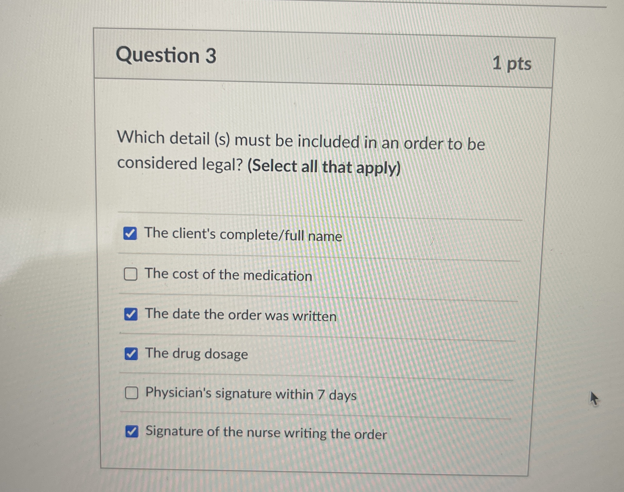 Solved Question 31 ﻿ptsWhich detail (s) ﻿must be included in | Chegg.com