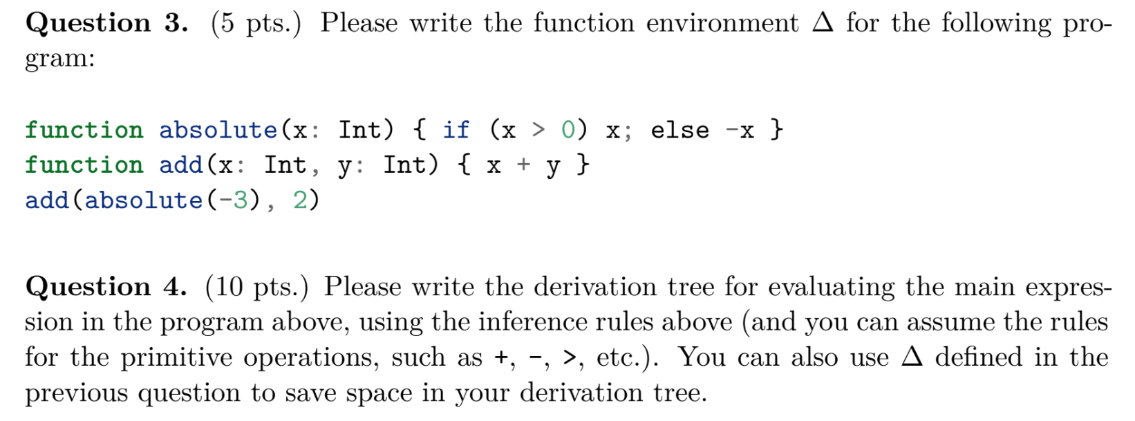 Solved We can also use inference rules to describe the | Chegg.com