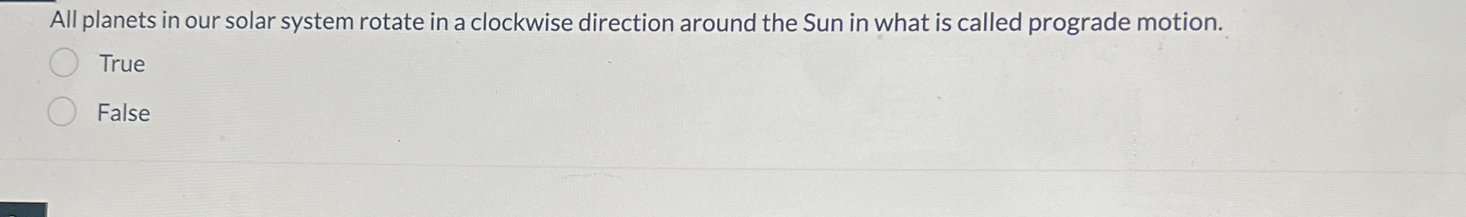 Solved All planets in our solar system rotate in a clockwise | Chegg.com