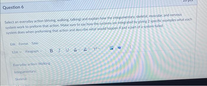 Solved Select an everyday action (driving, walking, talking) | Chegg.com