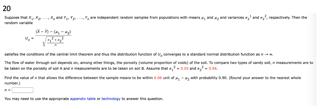 Solved 20Suppose that x1,x2,dots,xn ﻿and Y1,Y2,dots,Yn ﻿are | Chegg.com