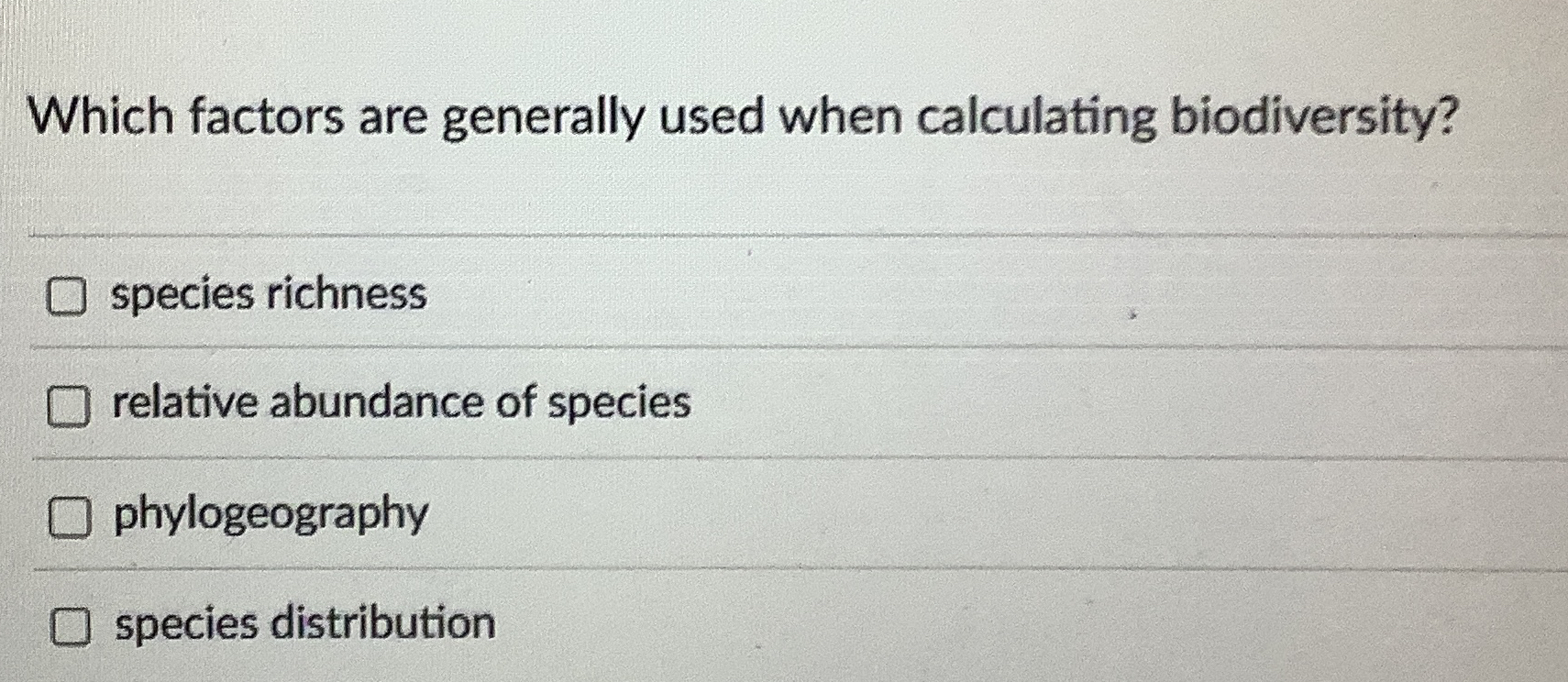 Solved Which factors are generally used when calculating | Chegg.com