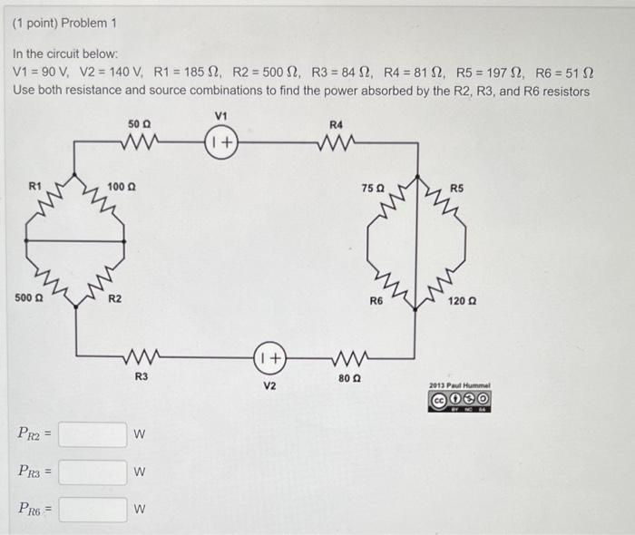 Solved In the circuit below: V1=90 V, V2=140 | Chegg.com