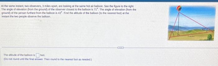Solved A1 the same instant, two observers, 3 miles apart, | Chegg.com