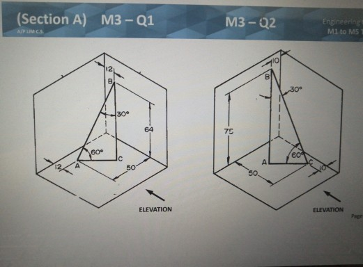 Solved Draw full size the three views in First Angle | Chegg.com