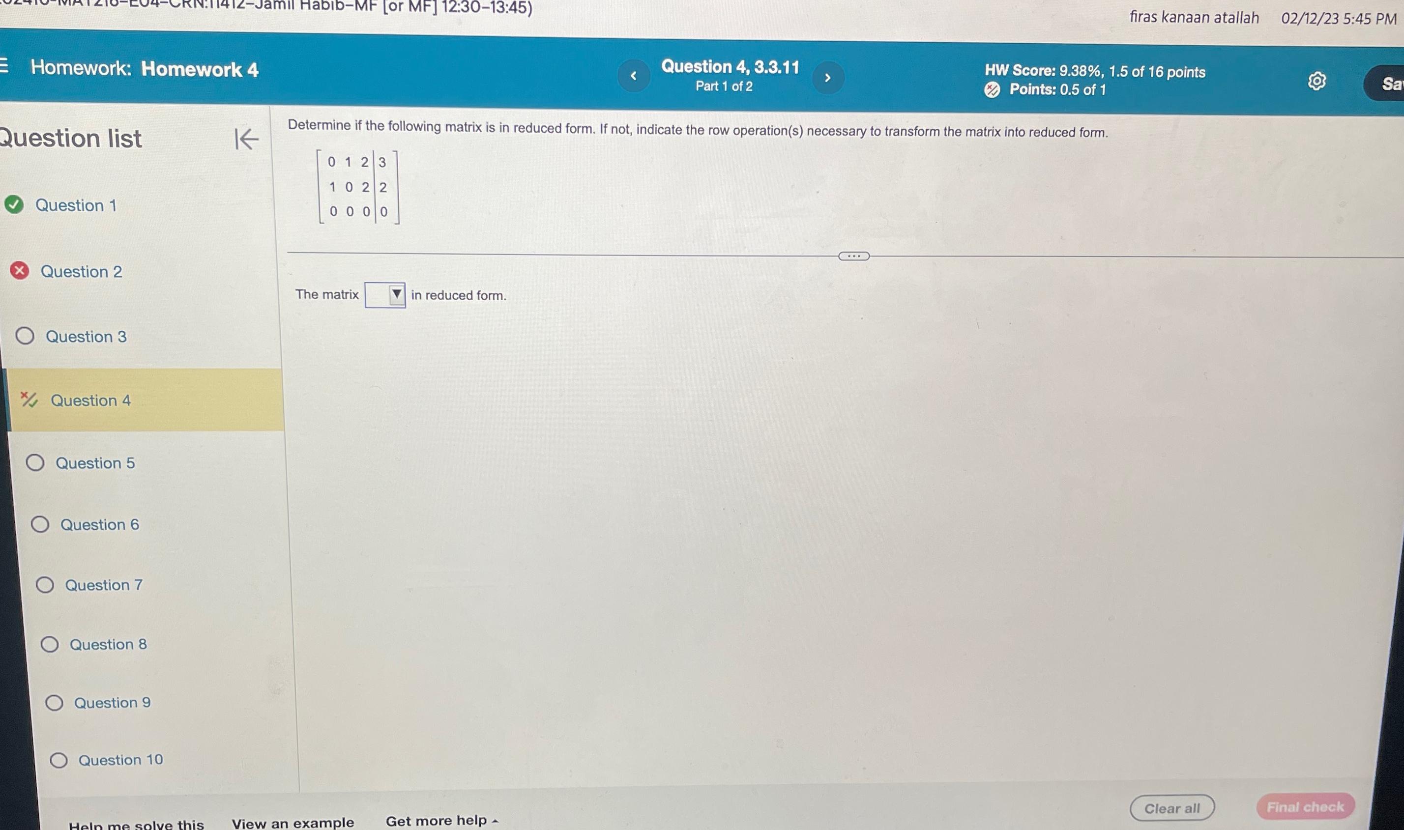 Solved Homework Homework 4question 1question 2question