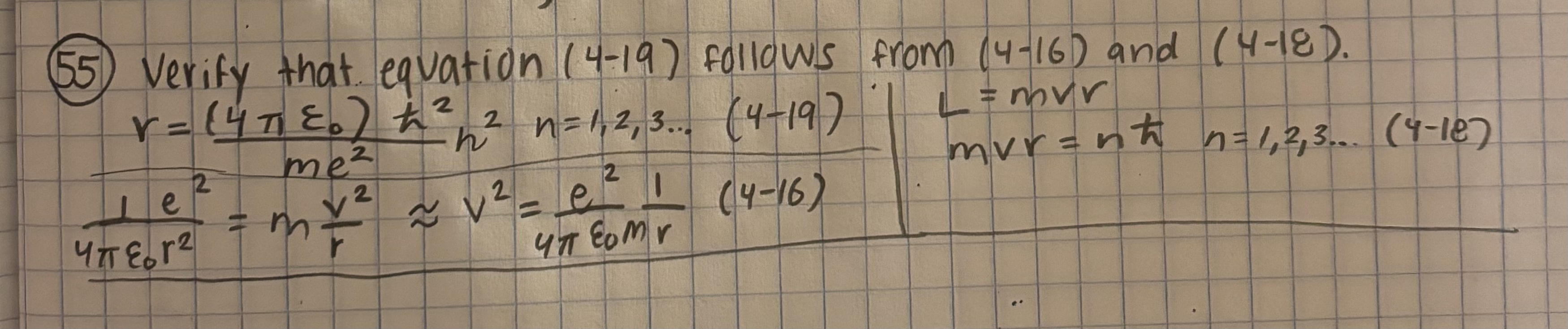 Solved (55) ﻿Verify that equation (19) ﻿follows from (16) | Chegg.com