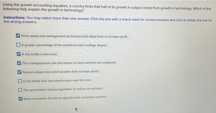 Solved Using the growth accounting equation, a country finds | Chegg.com