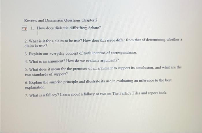 Review and Discussion Questions Chapter 2 1. How does | Chegg.com