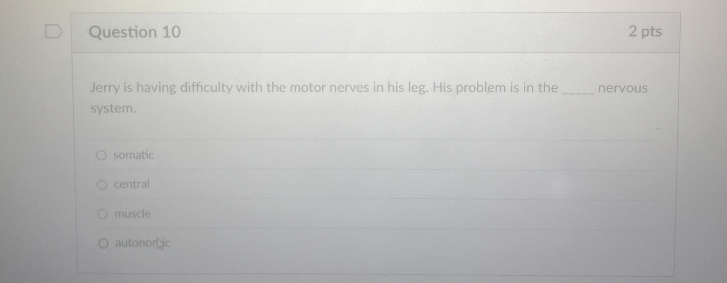 Solved Question 102 ﻿ptsJerry is having difficulty with the | Chegg.com