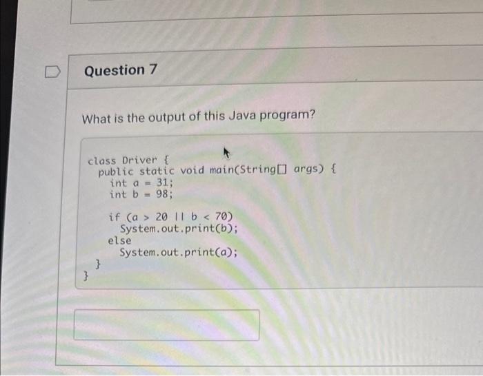 Solved What will be the output of this code? int a=4; int | Chegg.com