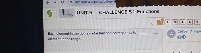 Solved app.sophia.org/spoc/college-aUNIT 5 - ﻿CHALLENGE 5.1: | Chegg.com
