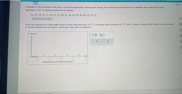 Solved A sample of 18 participants tock part in a hearing | Chegg.com