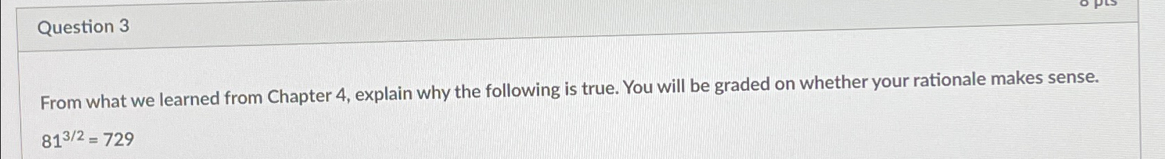 Solved Question 3From what we learned from Chapter 4, | Chegg.com